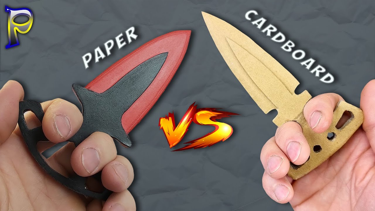 How to make an origami poke knife out of paper or cardboard DIY paper ...