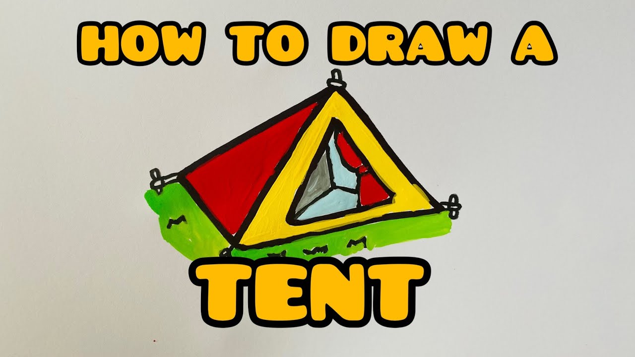 HOW TO DRAW A TENT - YouTube