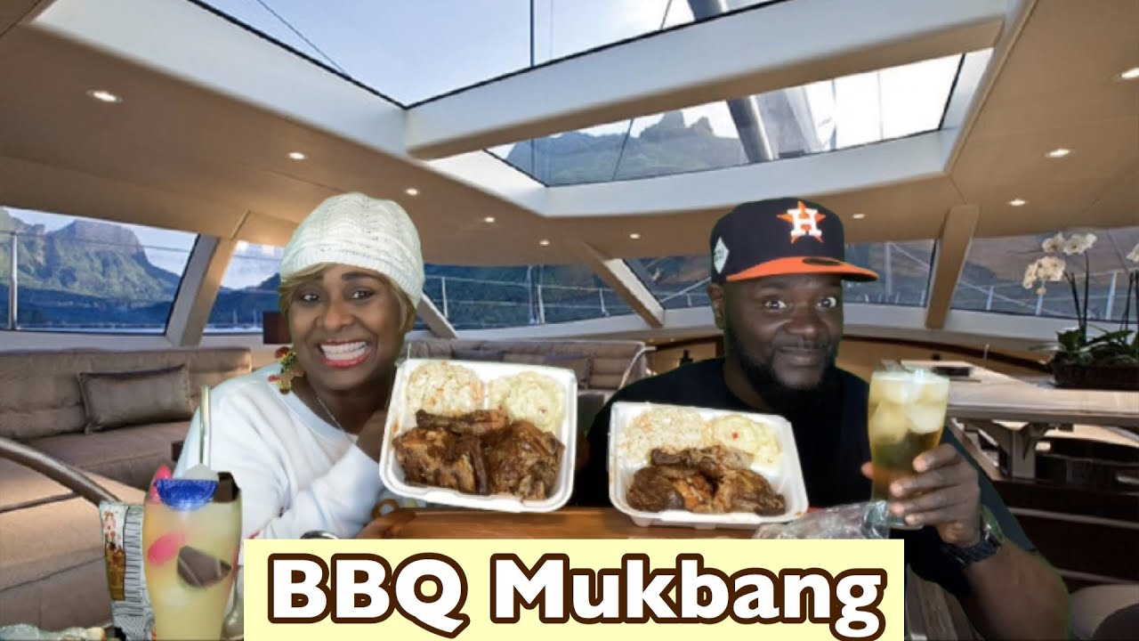 BBQ Chicken, Coleslaw, Potato Salad, Bread and Drink | Eating Show ...