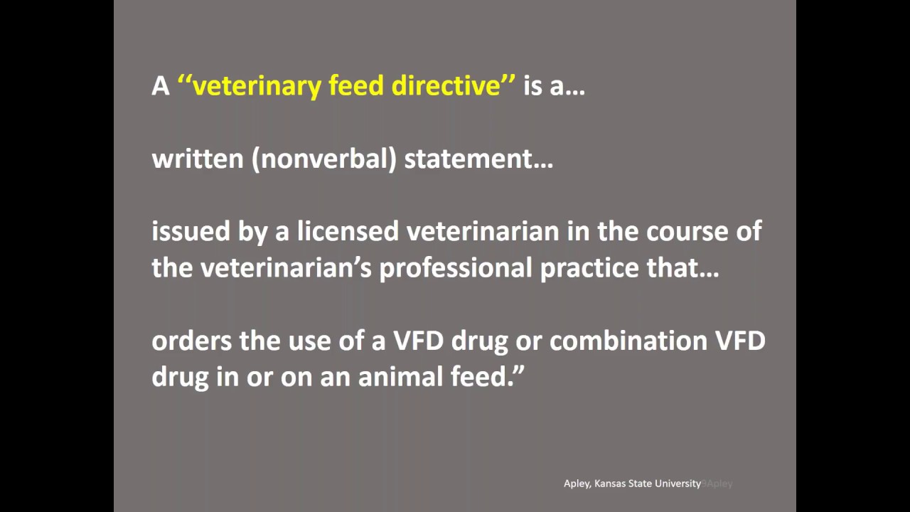 SPC December Webinar, Veterinary Feed Directive - YouTube