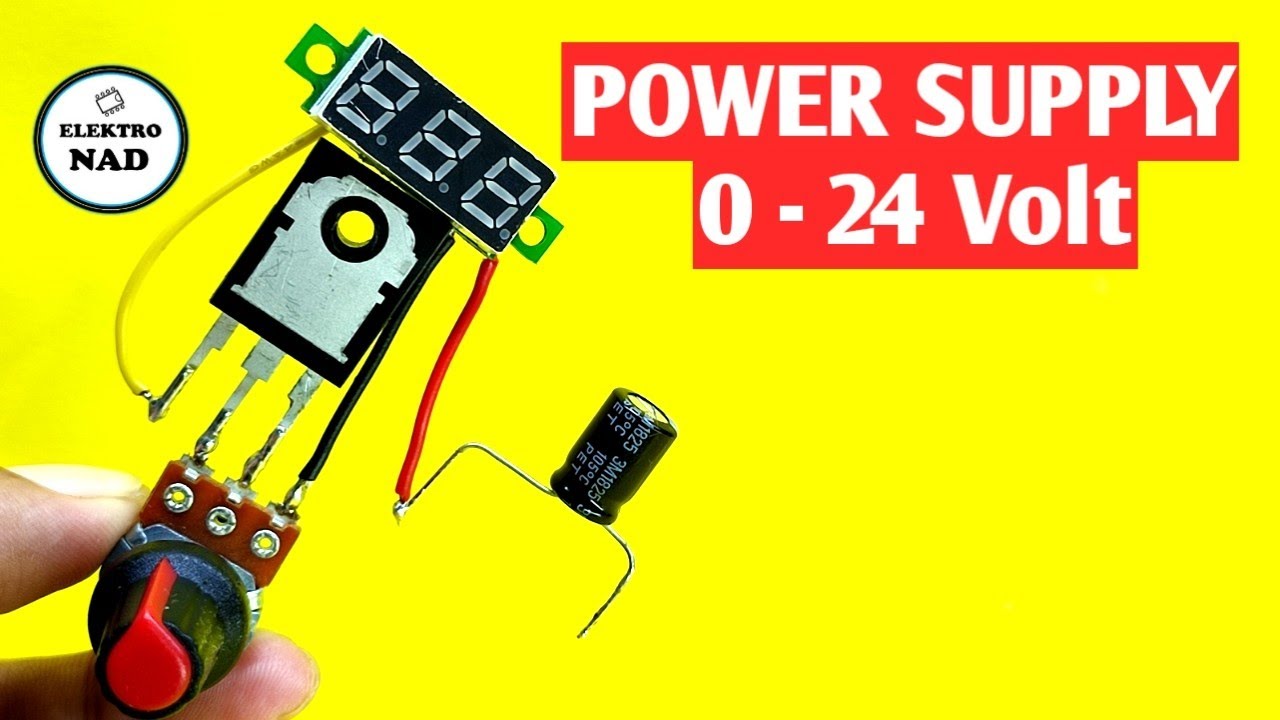 Adjustable Power Supply Very Simple + Voltmeter - YouTube