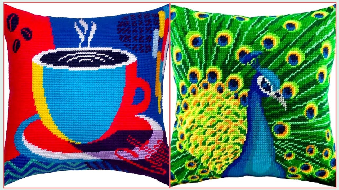 Amazing Cross Stitches Hand Embroidery Cushion Patterns Mixed Designs ...