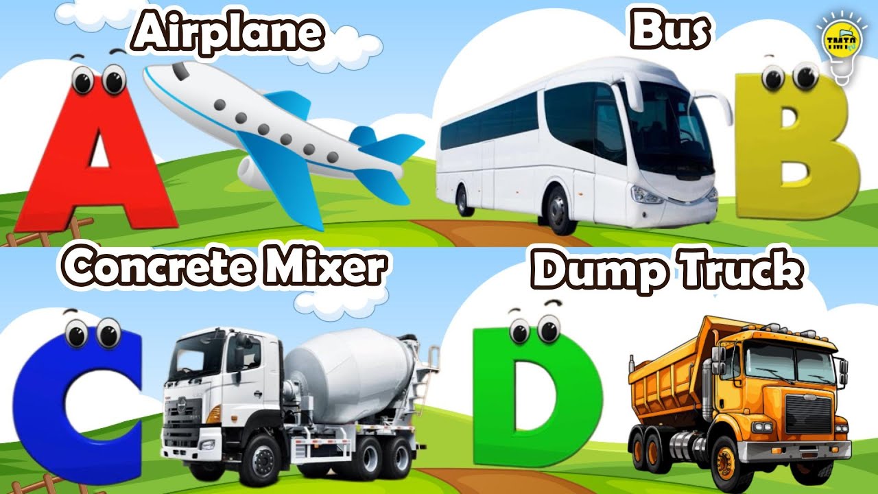 Vehicles ABC Song for Toddlers | Vehicles Alphabet Song | Phonics for ...