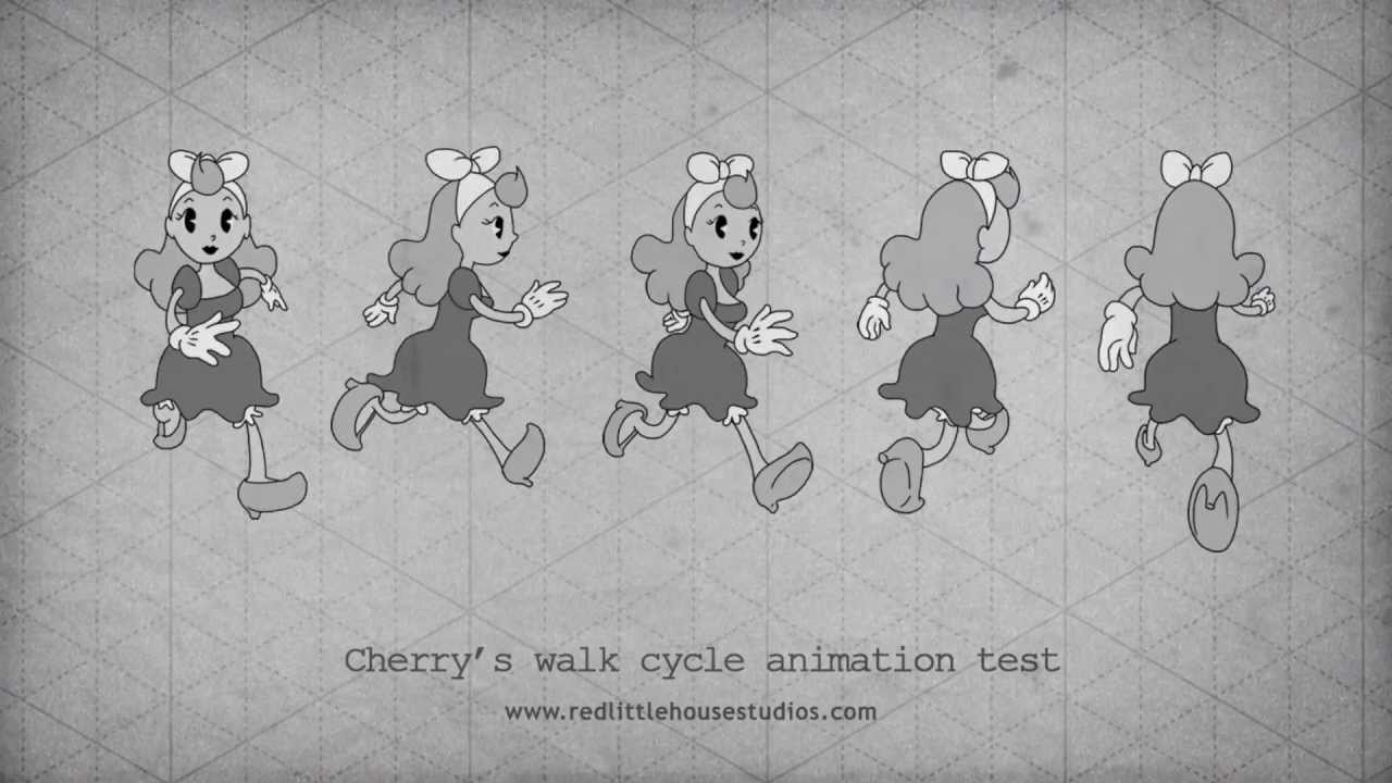 Cherry's Walk Cycle Animation Test - YouTube