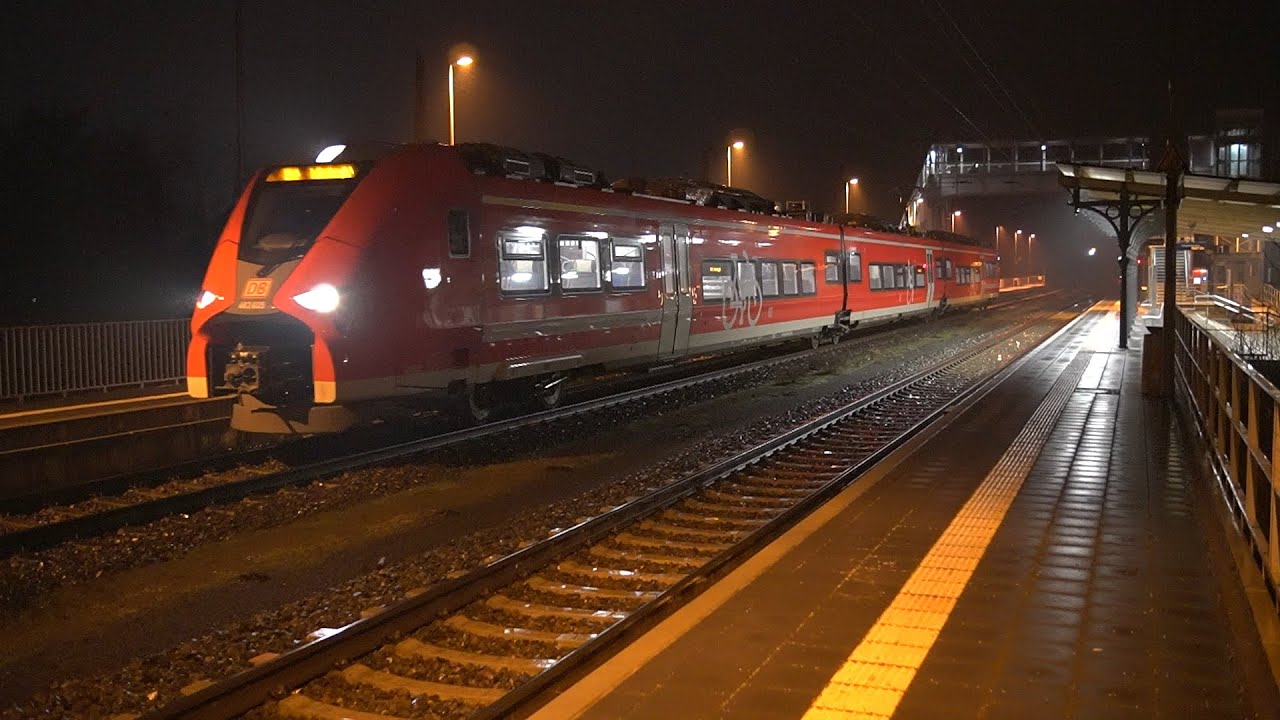 Low Light Test am Bahnhof Finsterwalde mit DB Regio Siemens Mireo Br ...