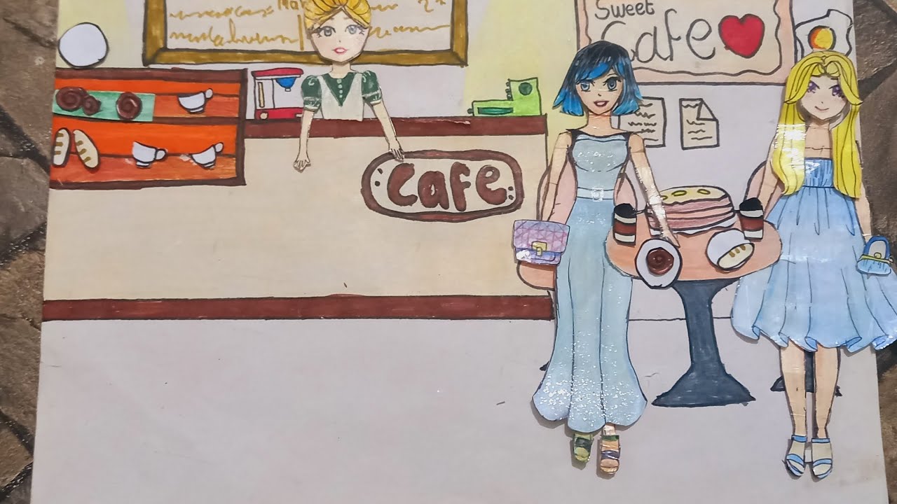 how to play paper doll cafe with friends#youtubeshorts #paperdoll # ...