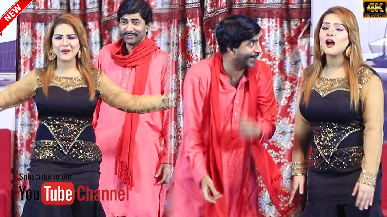 SAJJAN ABBAS WITH TABINDA ALI NEW STAGE DRAMA 2023 - YouTube