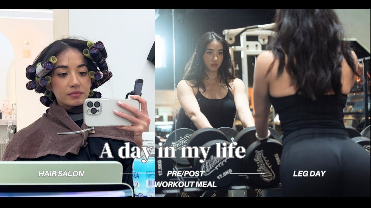 【vlog】イメチェンをしました！| 脚/お尻トレ - YouTube