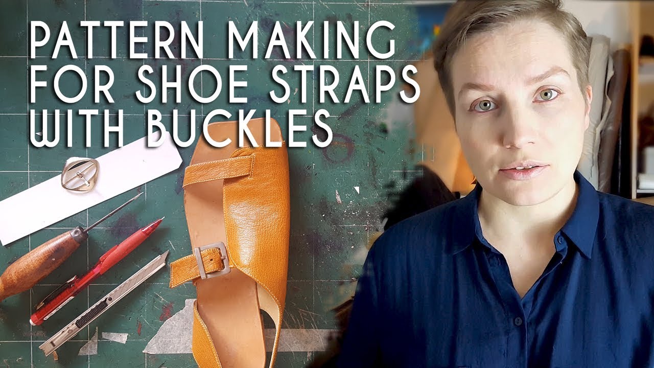 Shoe pattern making tutorial - Straps with buckles - YouTube
