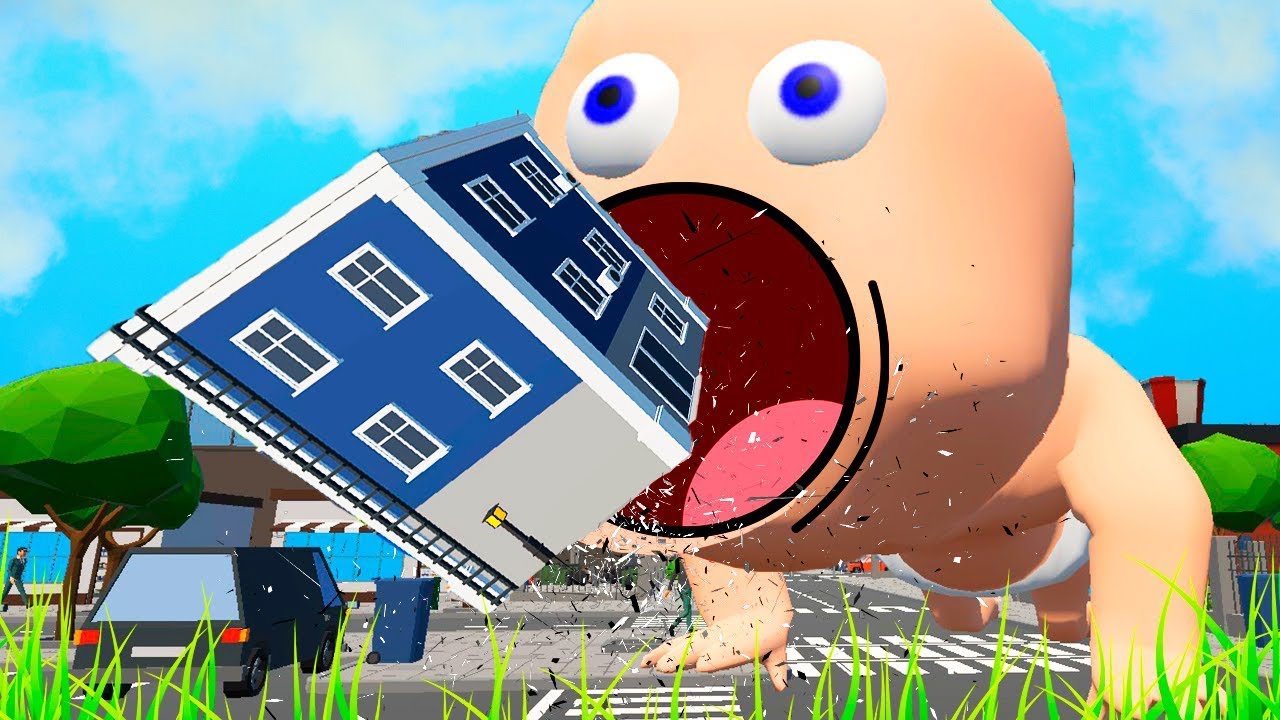 EL BEBÉ SUPER GORDO se COME una CIUDAD en Fat Baby! - YouTube