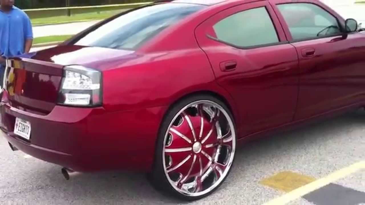 Dodge Charger on 28's King of the South Car Show - YouTube