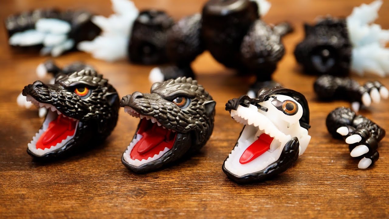 GODZILLA plastic model Satisfying Build -ASMR- - YouTube