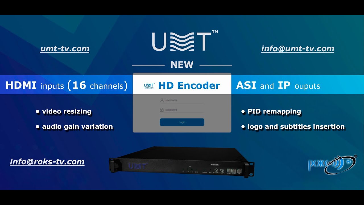 16 channel HD encoder with ASI and IP outputs, logo and subtitles ...