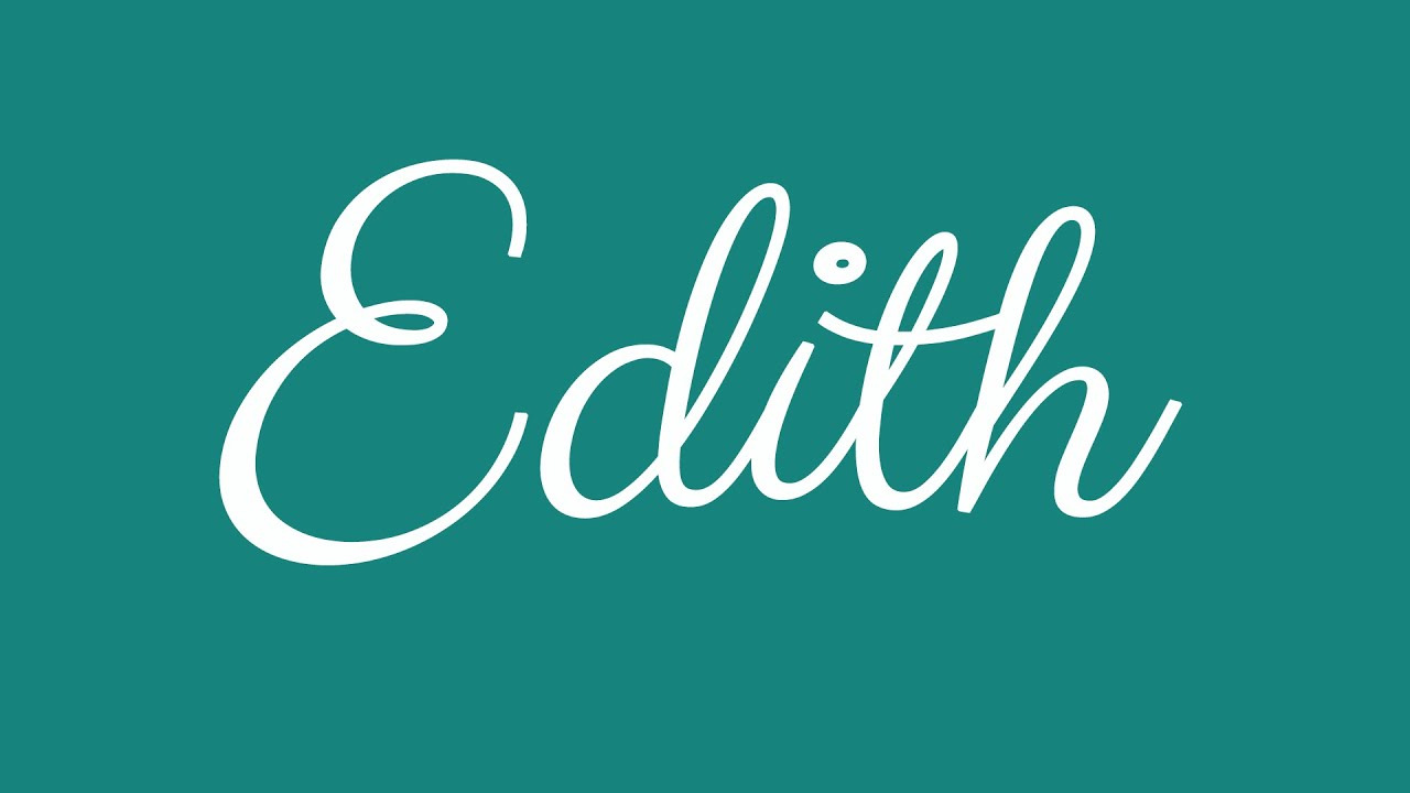 Learn How To Sign The Name Edith Stylishly In Cursive Writing YouTube learn-how-to-sign-the-name-edith-stylishly-in-cursive-writing-youtube