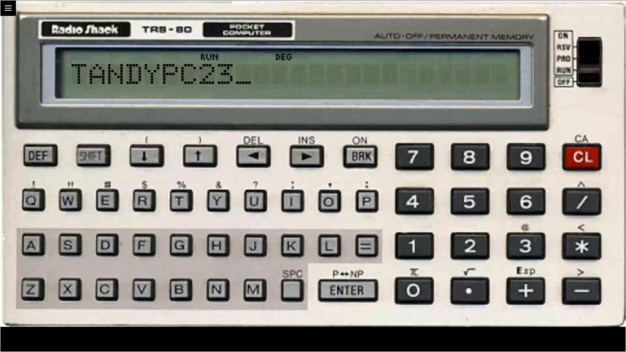 TANDY PC 3 TANDY RADIO SHACK PC3 TRS 80 POCKET PC CALCULATORS ...