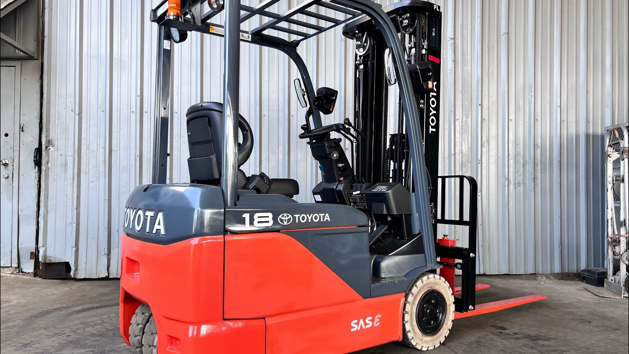 2018 Toyota 3 Wheel ⚡️ Forklift stock 7335 - YouTube