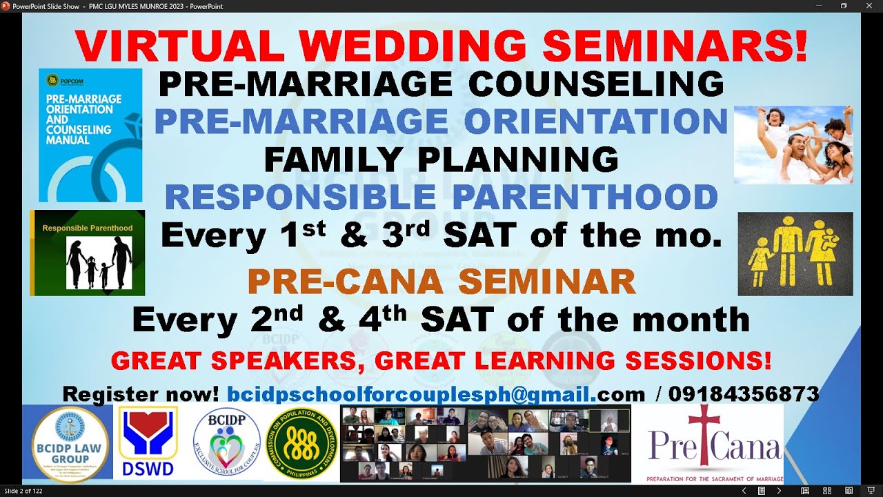 PRE-MARRIAGE COUNSELING VIRTUAL SEMINAR BY DSWD LGU ACCREDITED ...