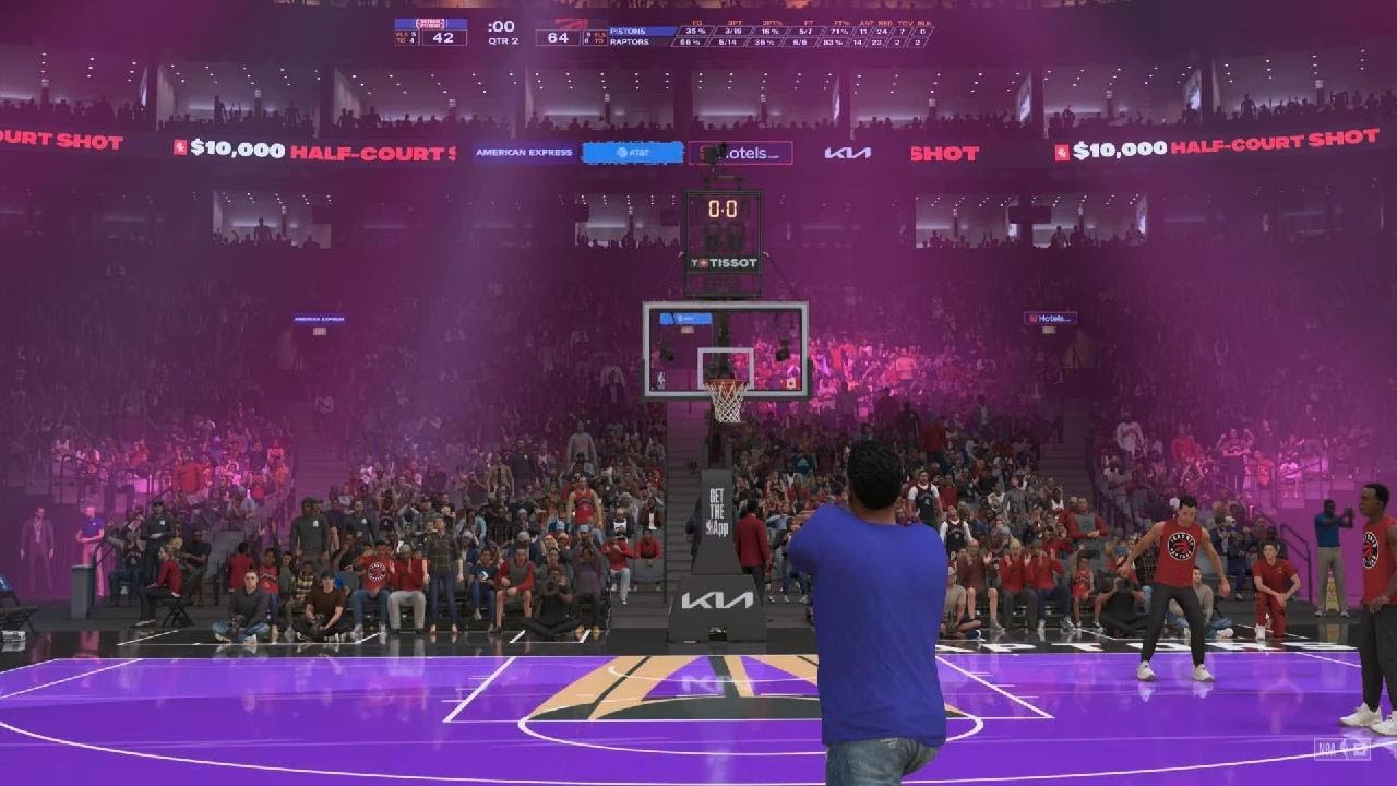 NBA 2K25_Made half-court shot halftime - YouTube