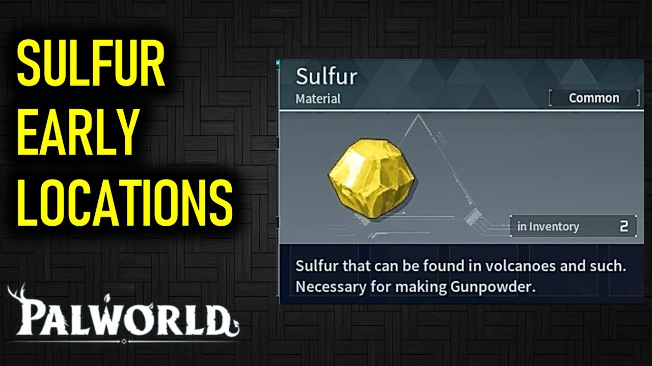 How to get Sulfur: Early Locations | Palworld - YouTube