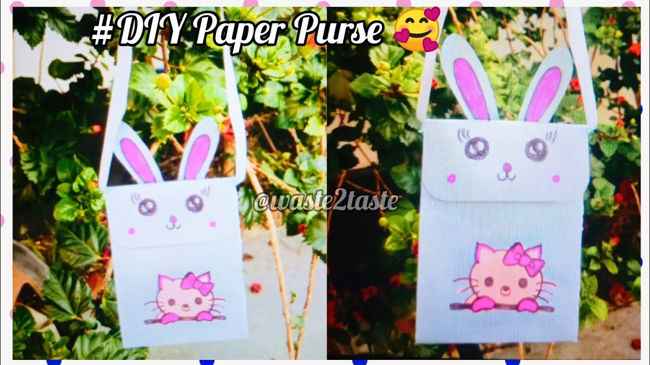 Origami Paper Bag/How to make Paper Bags with Handles। #diy Hello kitty ...