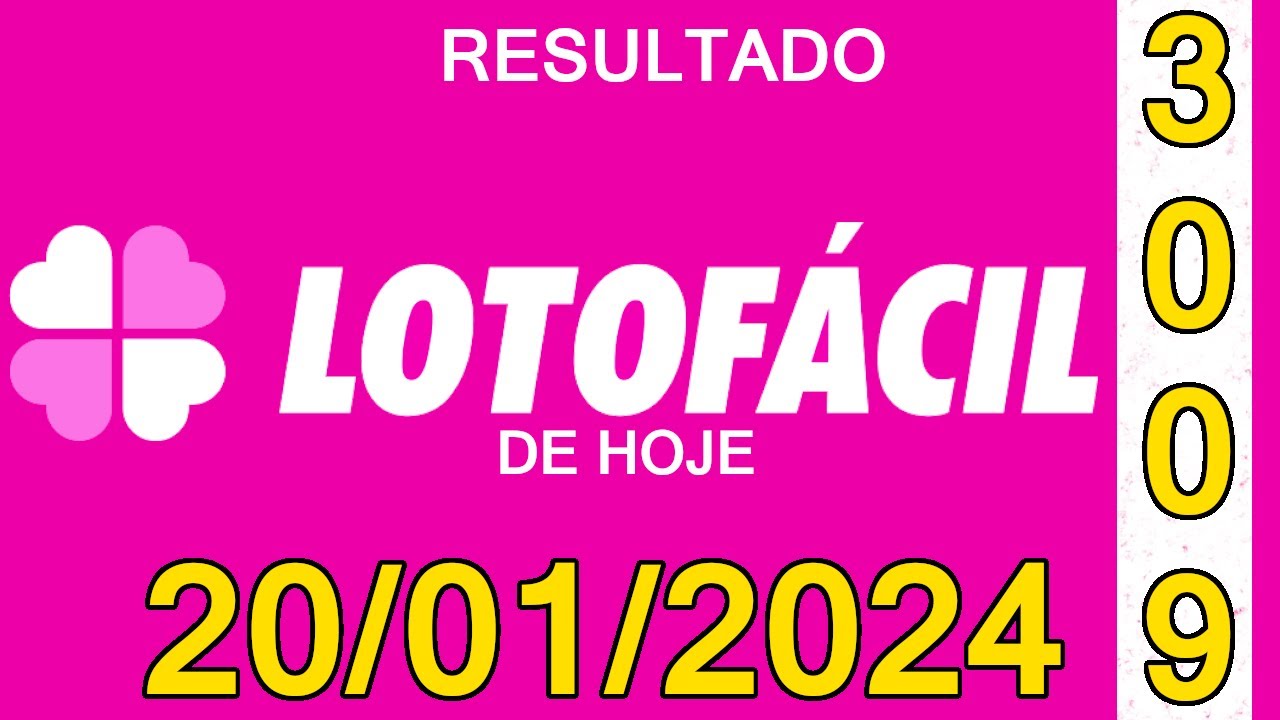 🍀 Lotofácil 3009 - Resultado de Hoje 20/01 - YouTube