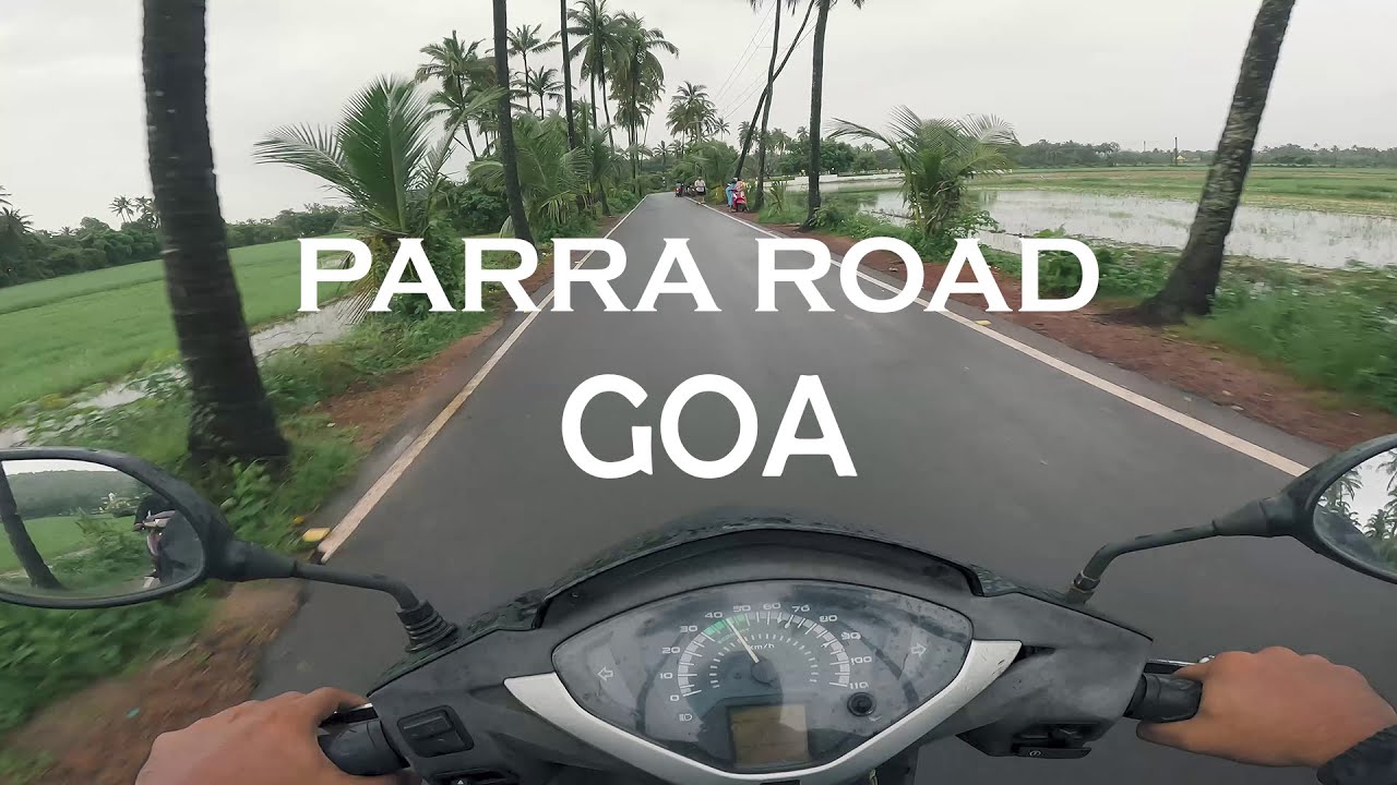 GOA Parra Road 4K I POV Bike Ride on the Goa's Parra coconut tree Road ...