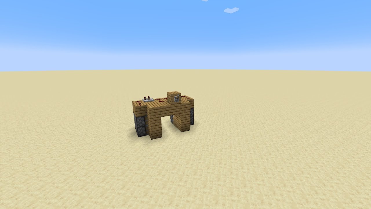How to build a flush 2x2 piston door in Minecraft Java Edition Easy ...