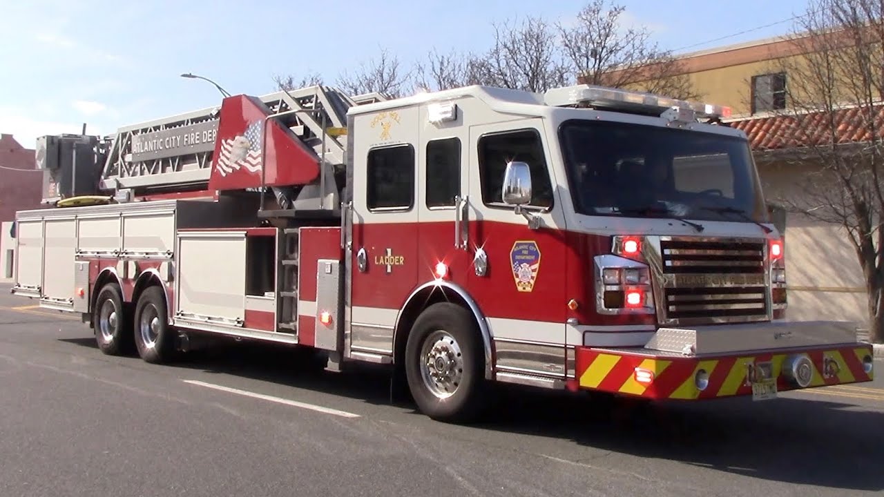 Atlantic City Fire Department Ladder 1 Responding 2-26-22 - YouTube