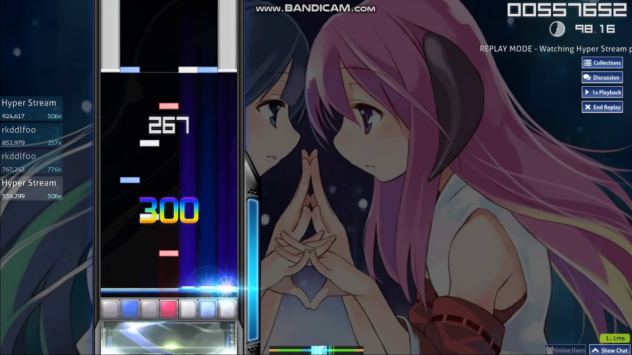 osu! mania skin test (2017.09.18) - YouTube