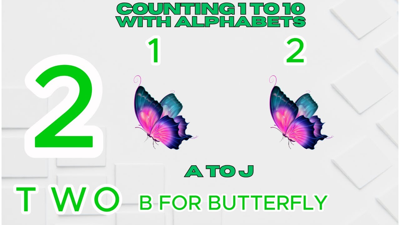Alphabets Counting 1 to 10 | Backward Counting 10-1 | 123 Counting For ...