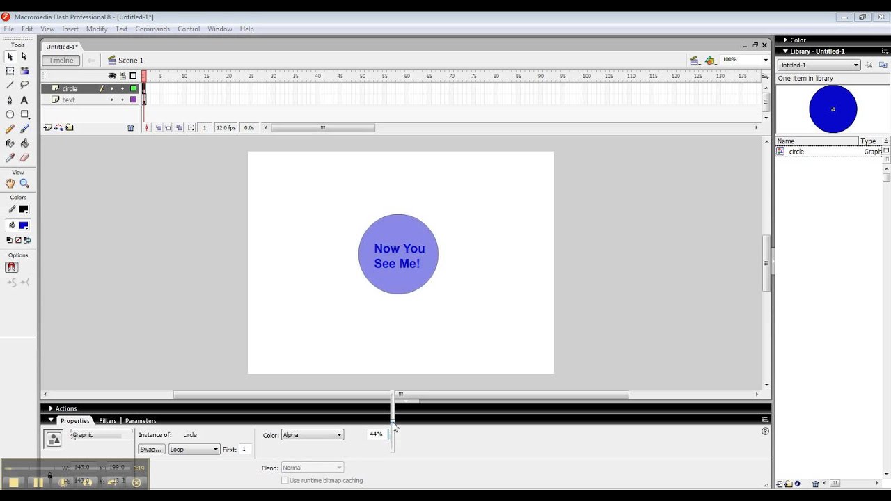 Flash Demo - animation alpha and transparency - YouTube