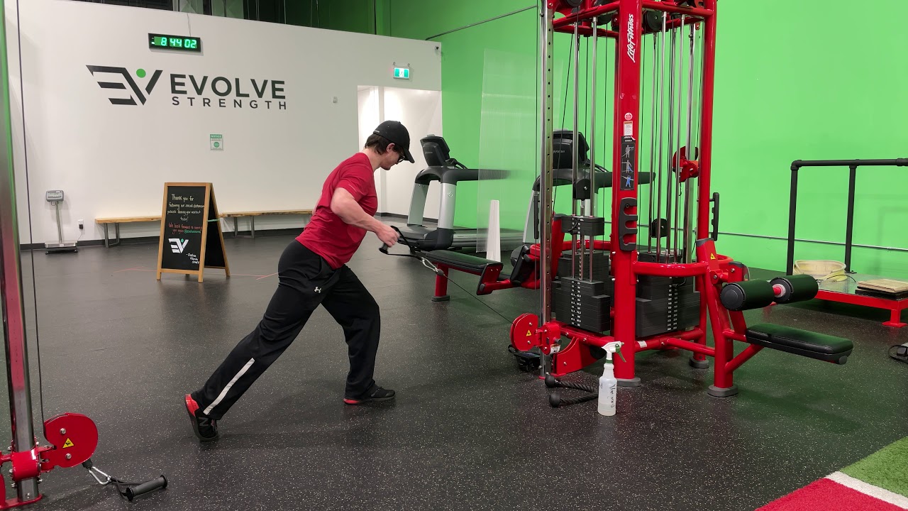 Low Cable Split Stance Row - YouTube