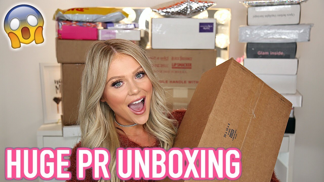 HUGE PR UNBOXING HAUL | FREE MAKEUP BEAUTY GURUS GET - YouTube