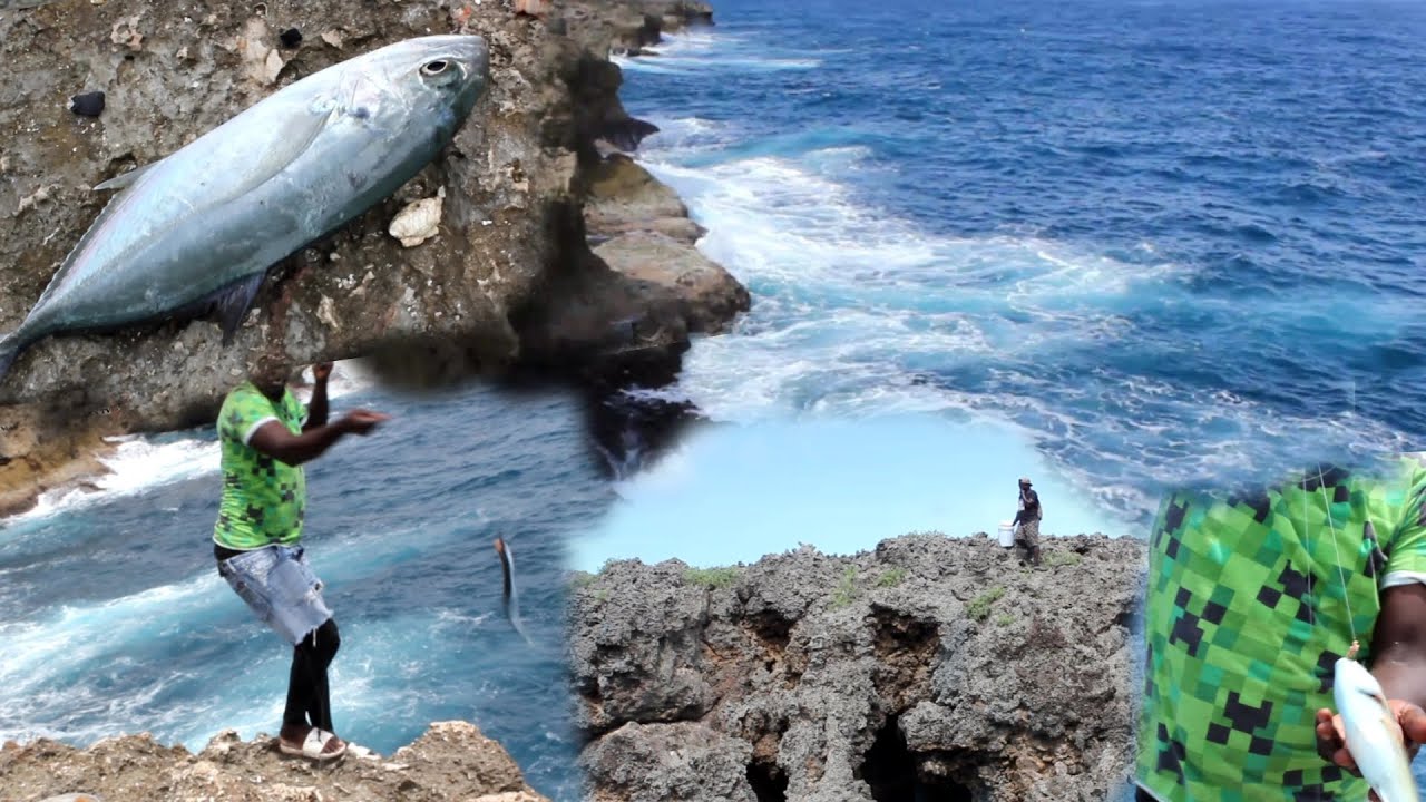 Dangerous coast line fishing for deep water monsters in the Caribbean ...