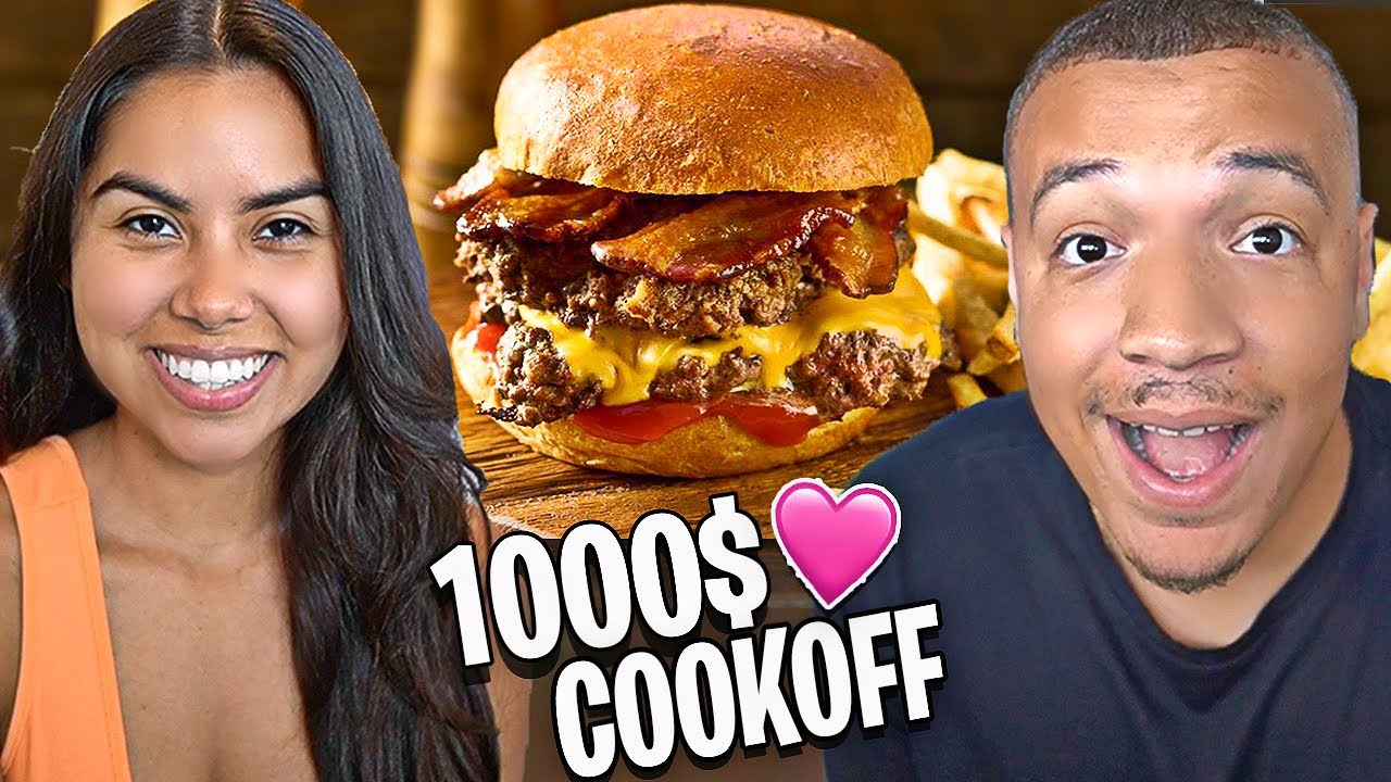 Who Can Cook The BEST BURGER!? ($1000 COUPLE COOK OFF CHALLENGE) - YouTube