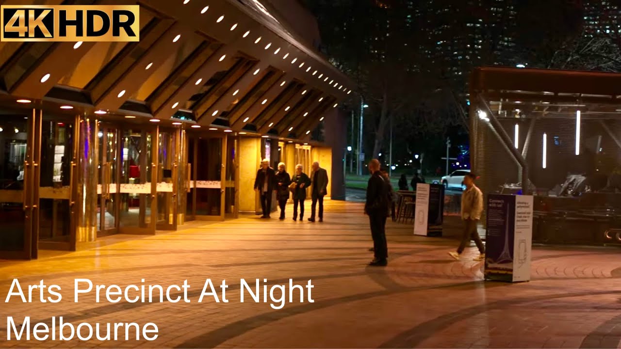 Walking Arts Precinct at Night | Melbourne Australia | 4K HDR - YouTube