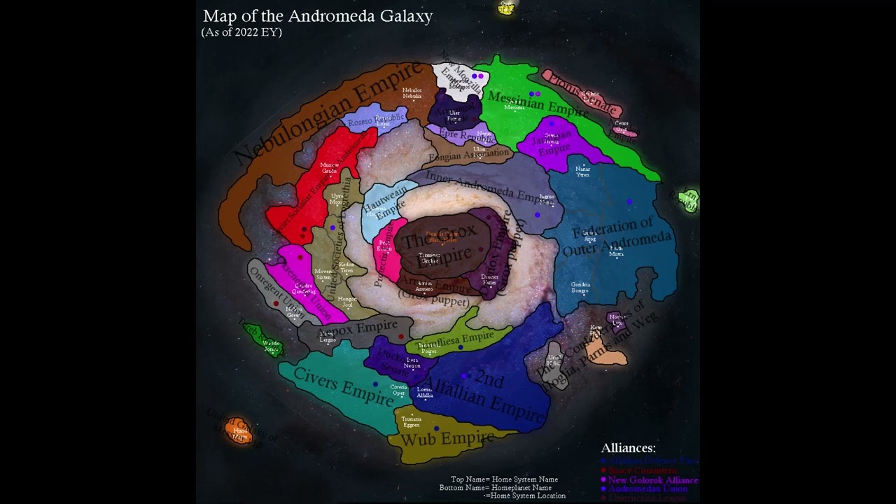 Map of the Andromeda Galaxy - Remade - YouTube