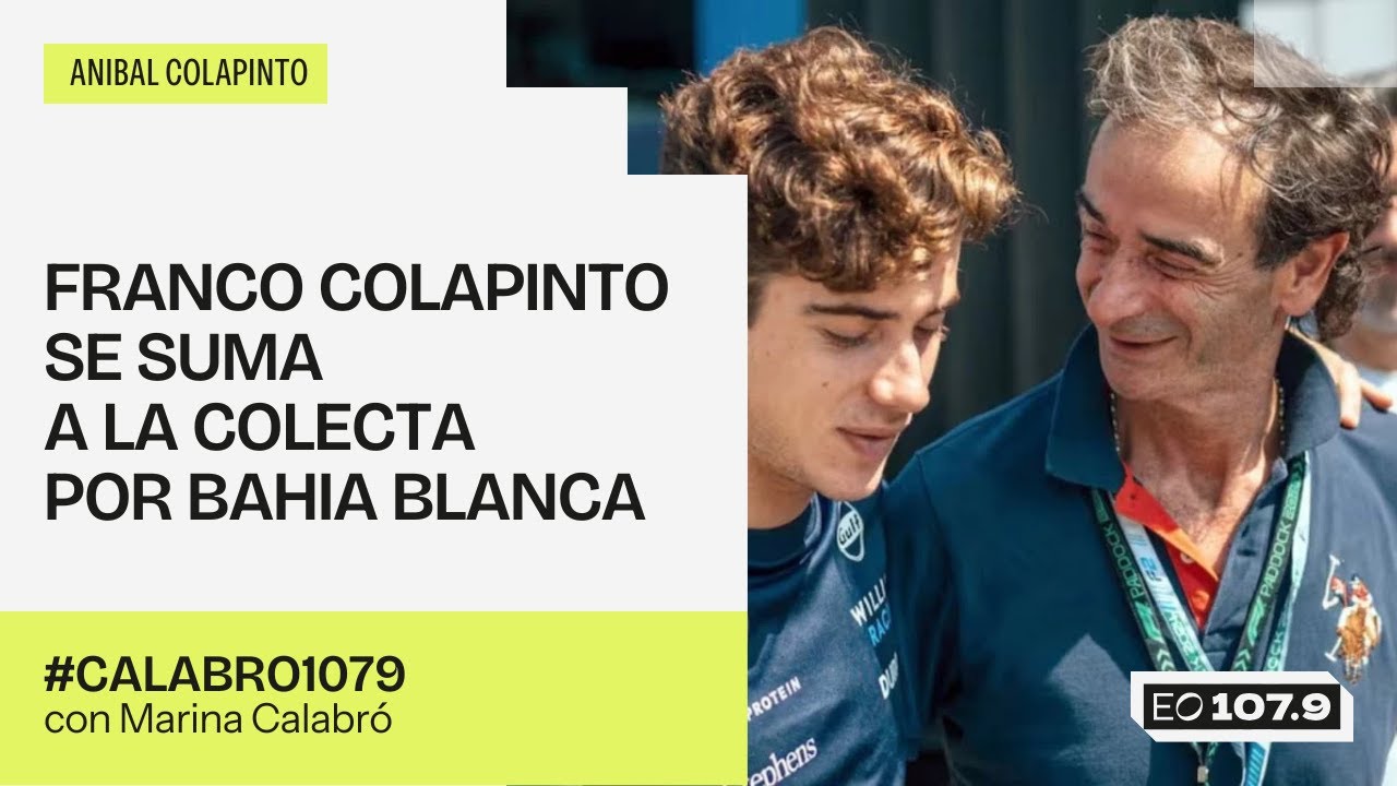 Franco Colapinto se suma a la colecta por Bahia Blanca - Anibal ...