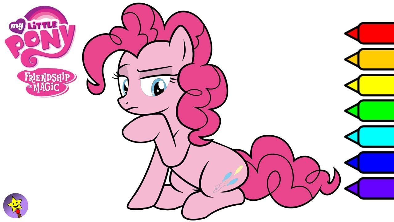 MLP My Little Pony Coloring Book MLPFiM Pinkie Pie Coloring Page - YouTube