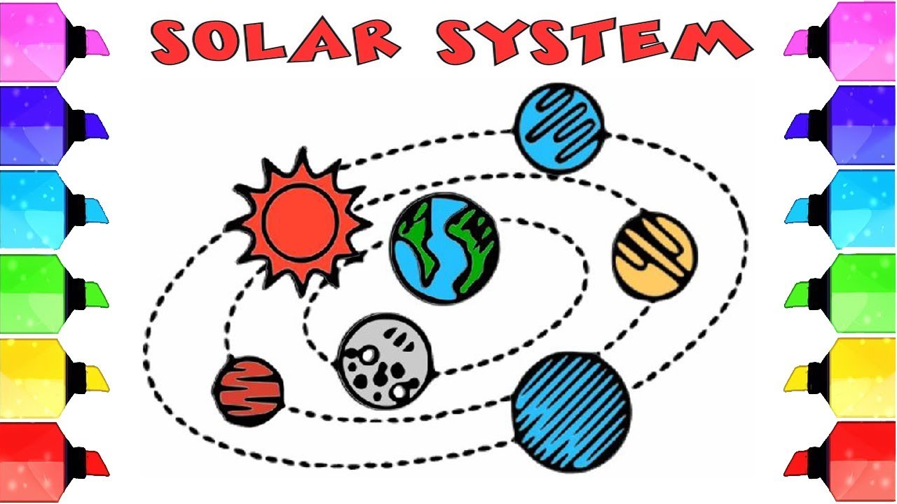 How to draw solar system - Earth solar system - our solar system - YouTube