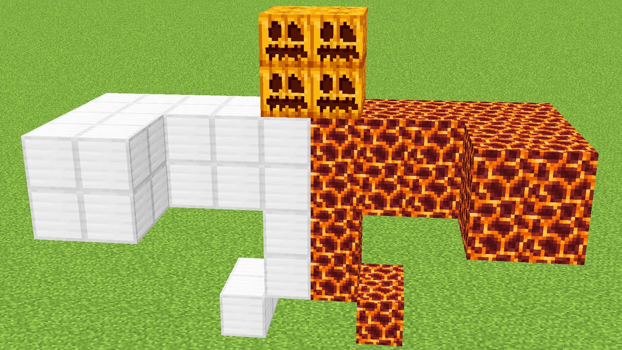 how to spawn a double pumpkin magma golem boss - YouTube