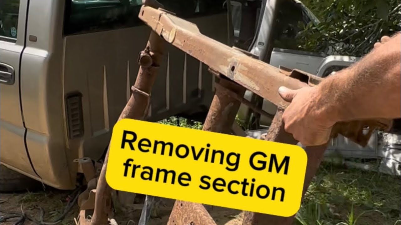 Removing 99-07 GM Silverado/Sierra donor frame section for the repair ...