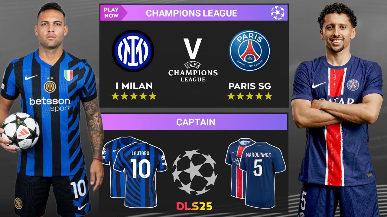 DLS 25 | I.Milan Vs PSG | UCL | Dream League Soccer 2025 Gameplay ...