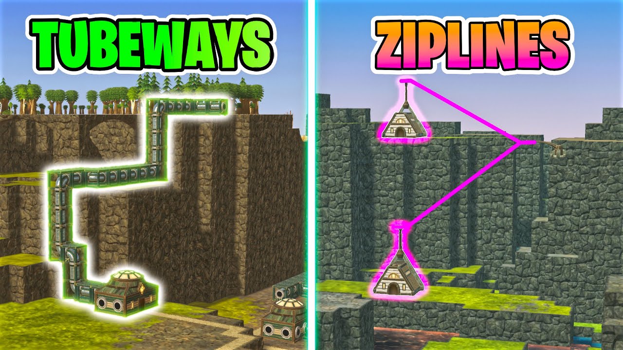 I Tested Timberborn New Ziplines & Tubeways… And It's INSANE! - YouTube
