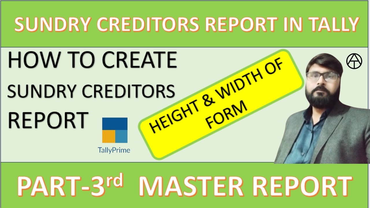 🚀 How to Create Sundry Creditors Report Using TDL 💡 - YouTube