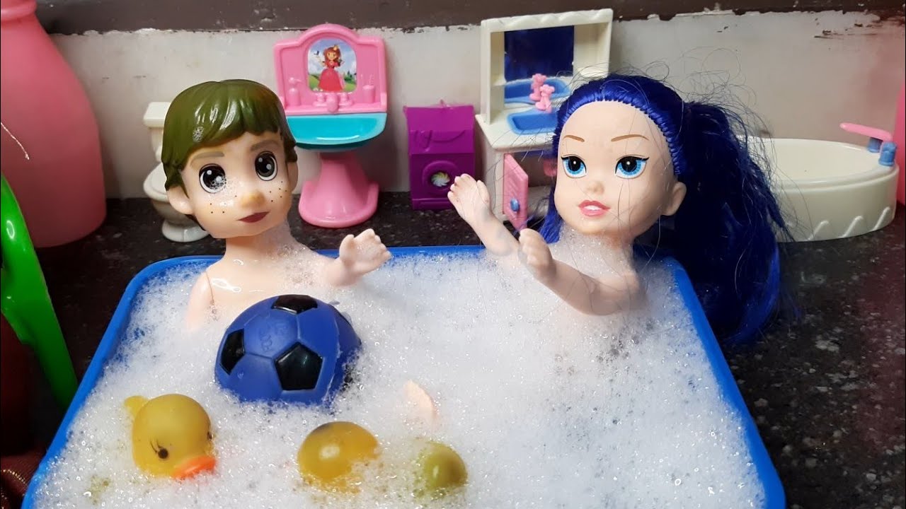 Little Barbie And Ken Bathing In Swimming Pool | Barbie And Ken Morning ...