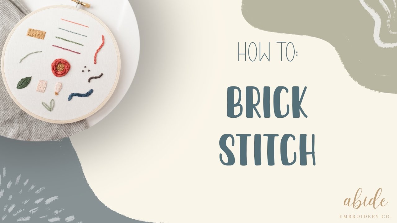 Embroidery Tutorial—How To: Brick Stitch - YouTube