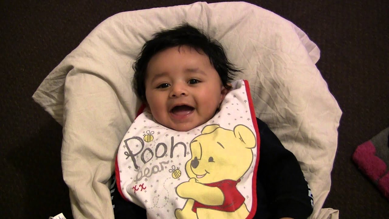 Baby laughing - 4 months old - YouTube