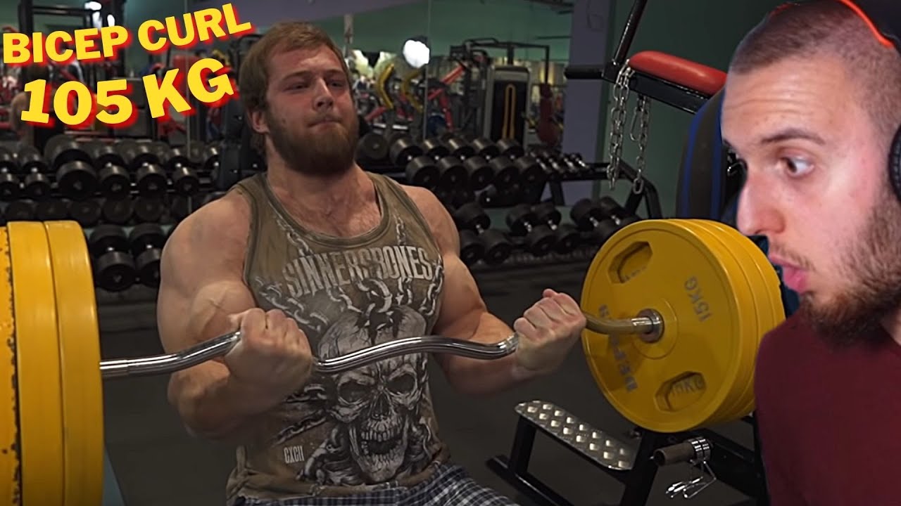 105 KG BICEPS CURL! Andrey Smaev & Denis Cyplenkov 105 kg - YouTube