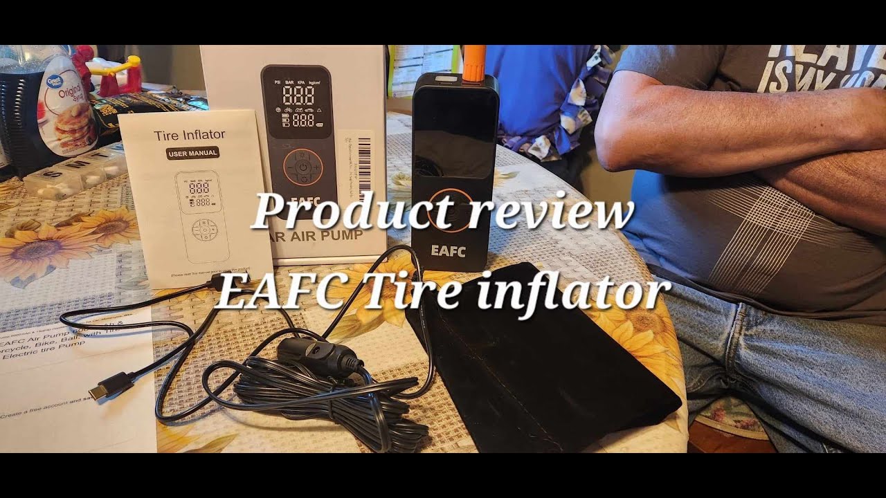 Portable Air Compressor-EAFC Air Pump 6000mAh & 150PSI Cordless ...